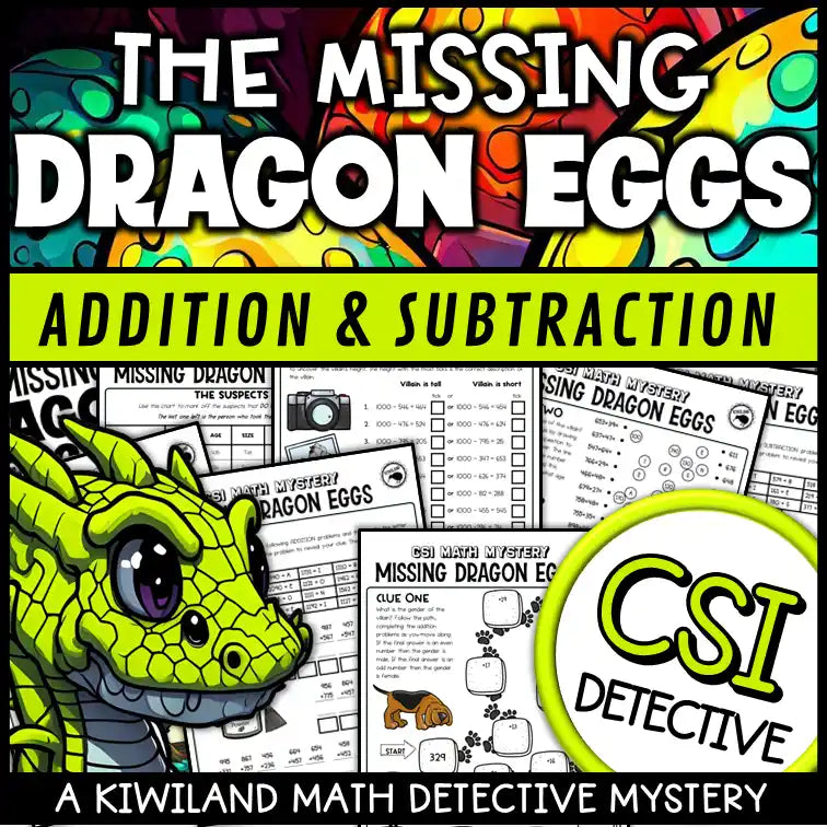 Addition & Subtraction CSI Math Mystery – Grades 3–5 – Kiwiland Education