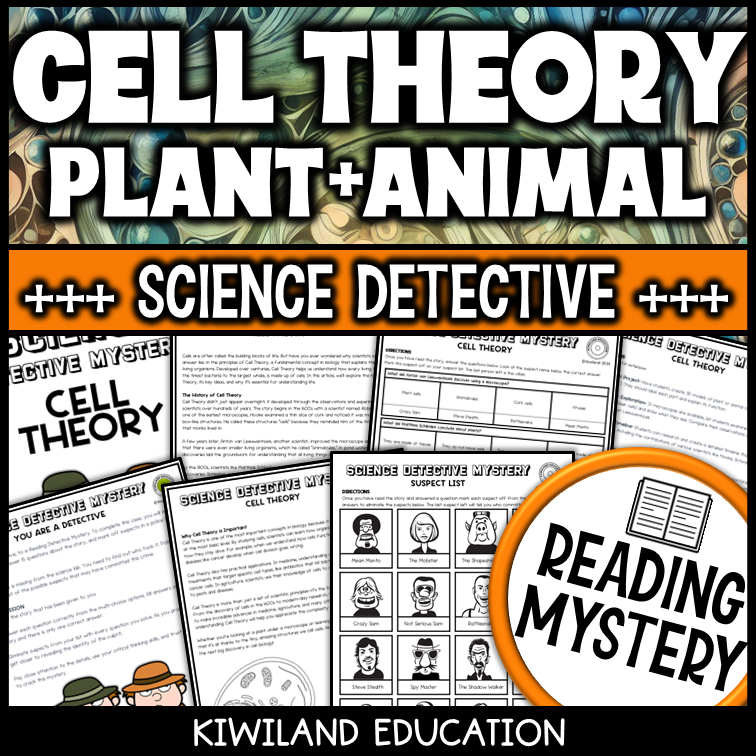 Cell Theory Science Reading Mystery | Plant & Animal Cells Activity ...