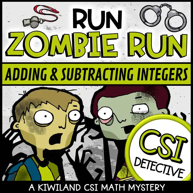 Adding & Subtracting Integers CSI Math Mystery | Zombies – Kiwiland ...