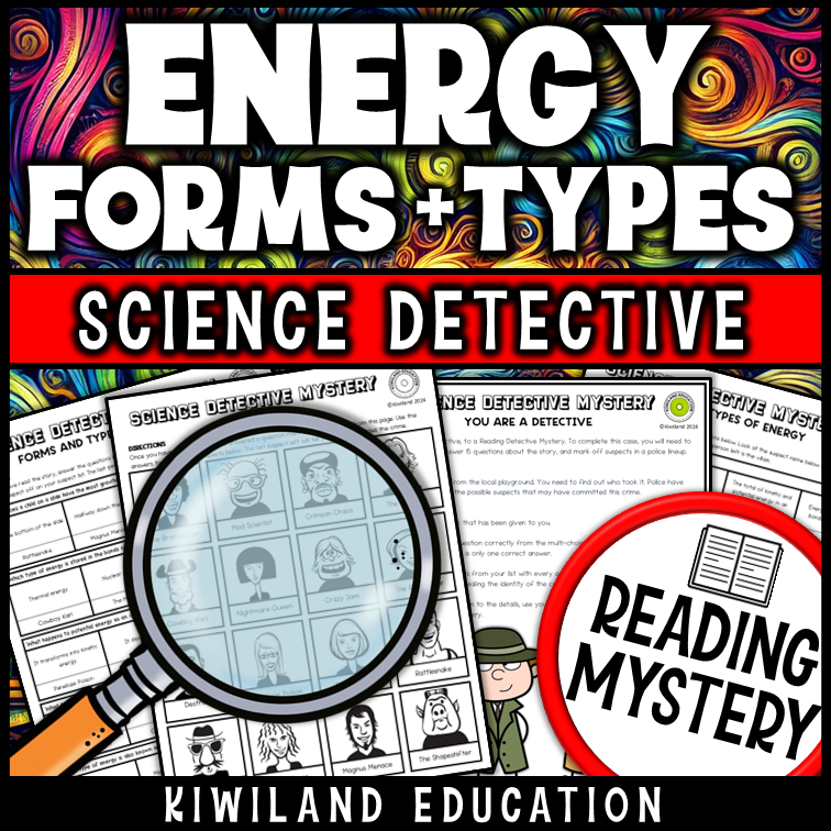 Forms of Energy Science Mystery | Reading Activity – Kiwiland Education